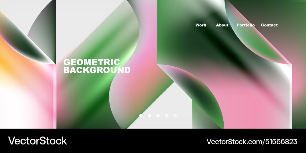 Colorful gradients with abstract geometric shapes Vector Image