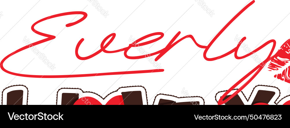 Everly i love you Royalty Free Vector Image - VectorStock