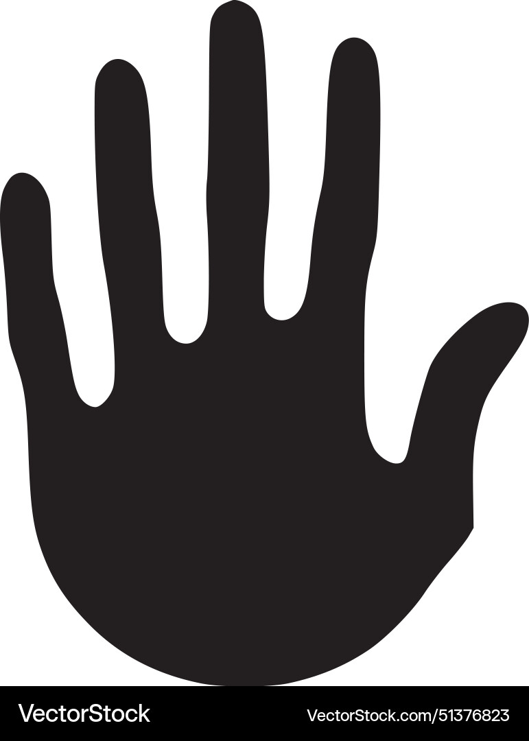Hand - black and white Royalty Free Vector Image