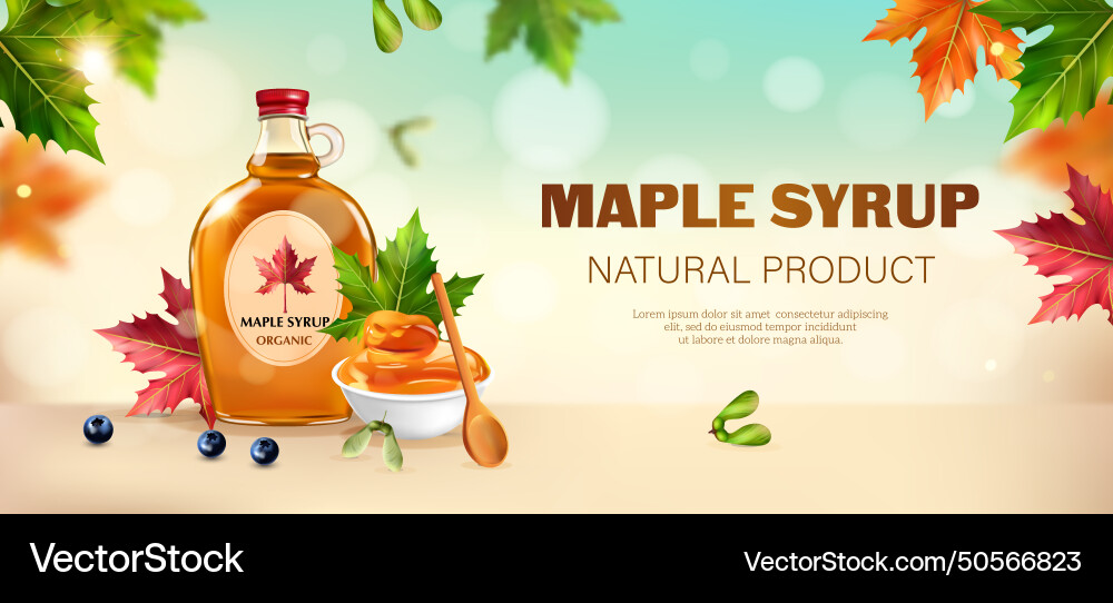 Maple syrup poster Royalty Free Vector Image - VectorStock