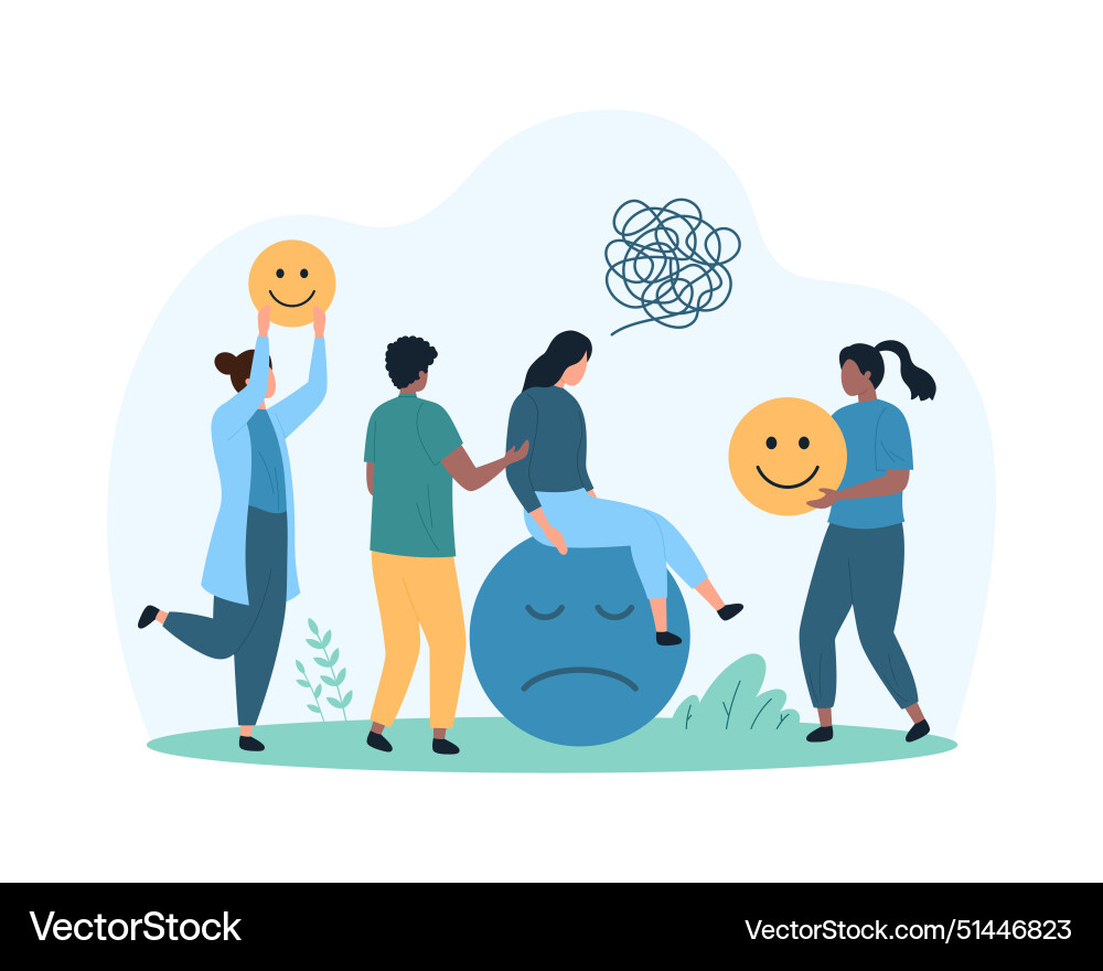 Mental health changes in mood and emotions Vector Image