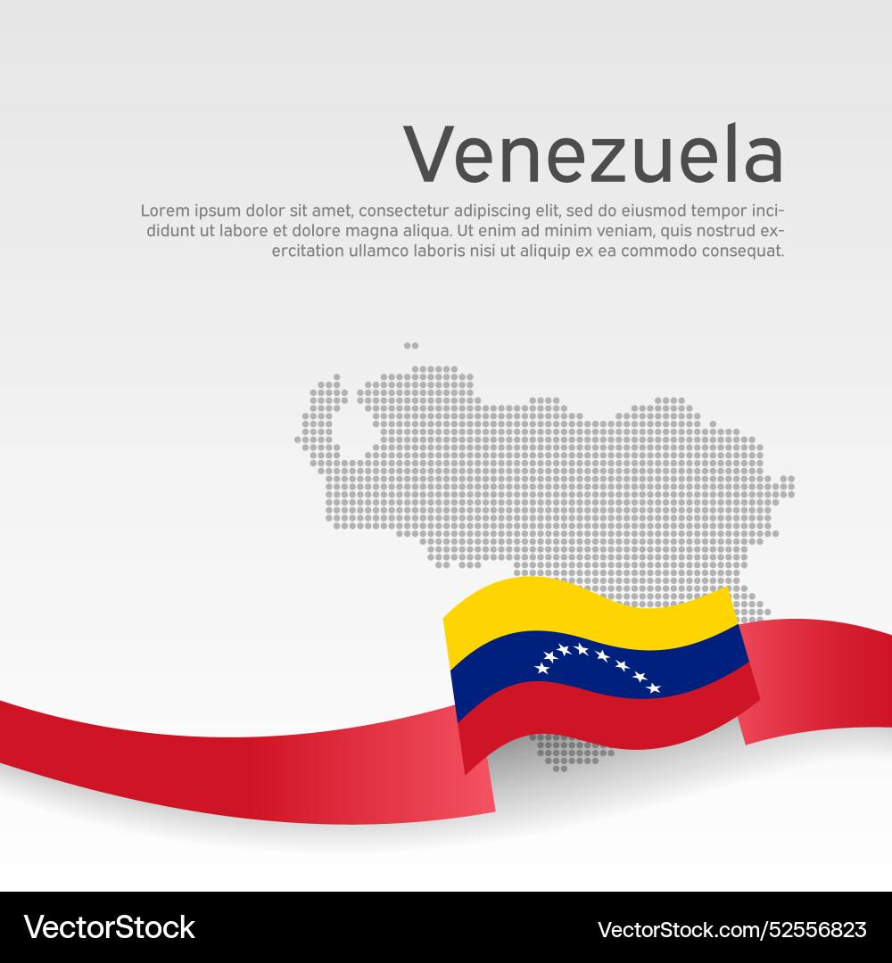 Venezuela flag mosaic map background state Vector Image