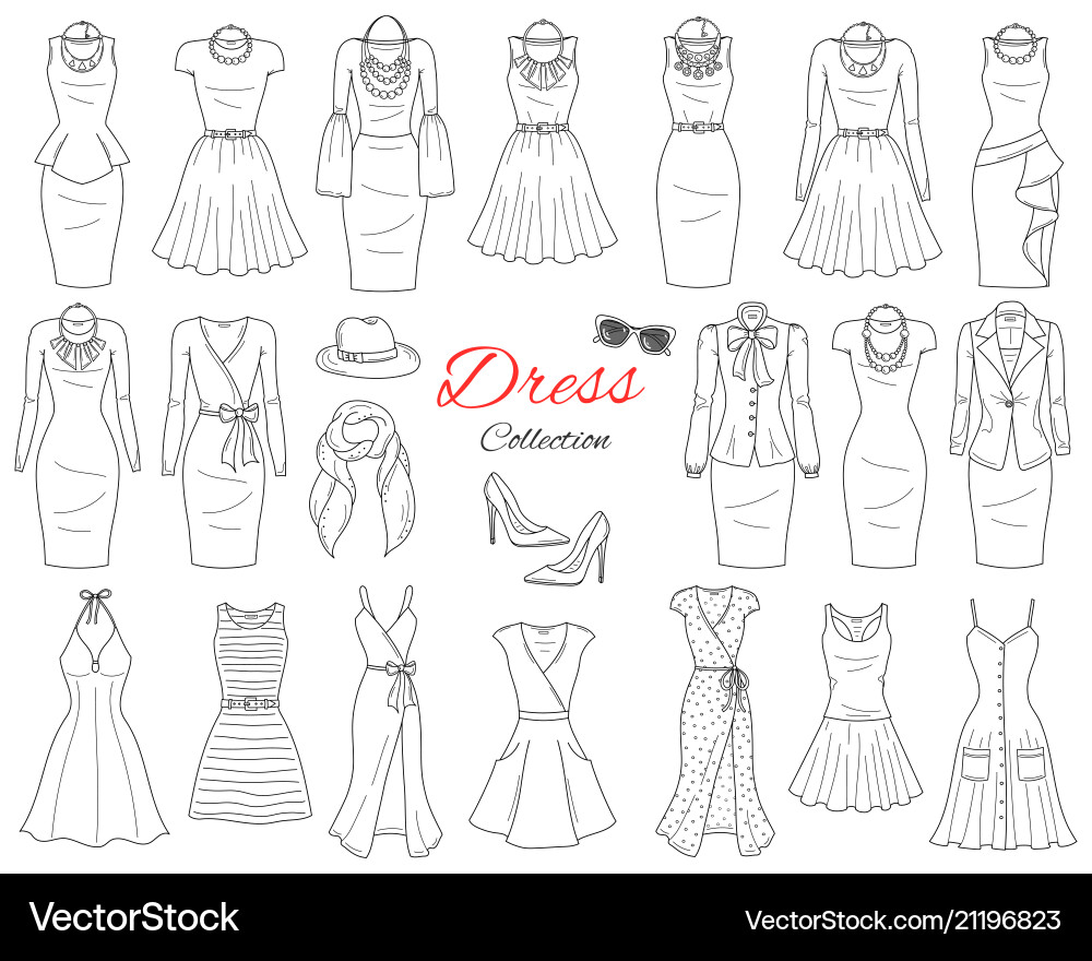 Women s clothing collection Royalty Free Vector Image