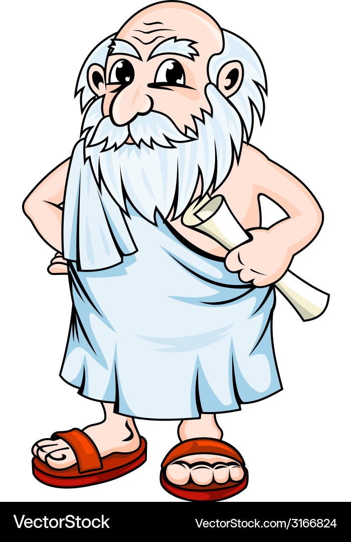 Ancient philosopher Royalty Free Vector Image - VectorStock