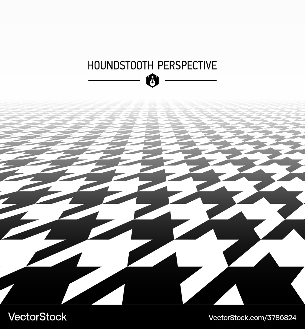 Houndstooth pattern perspective Royalty Free Vector Image