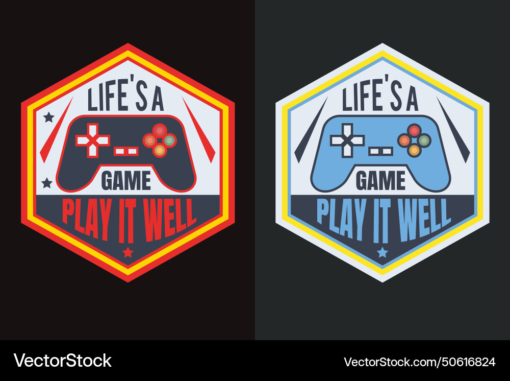 Lets a game play it well Royalty Free Vector Image