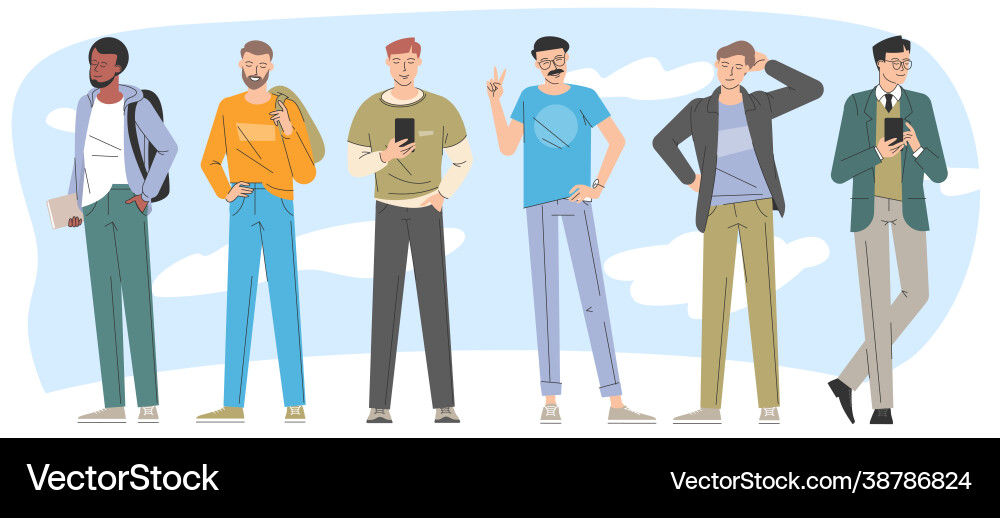 Minimal characters Royalty Free Vector Image - VectorStock