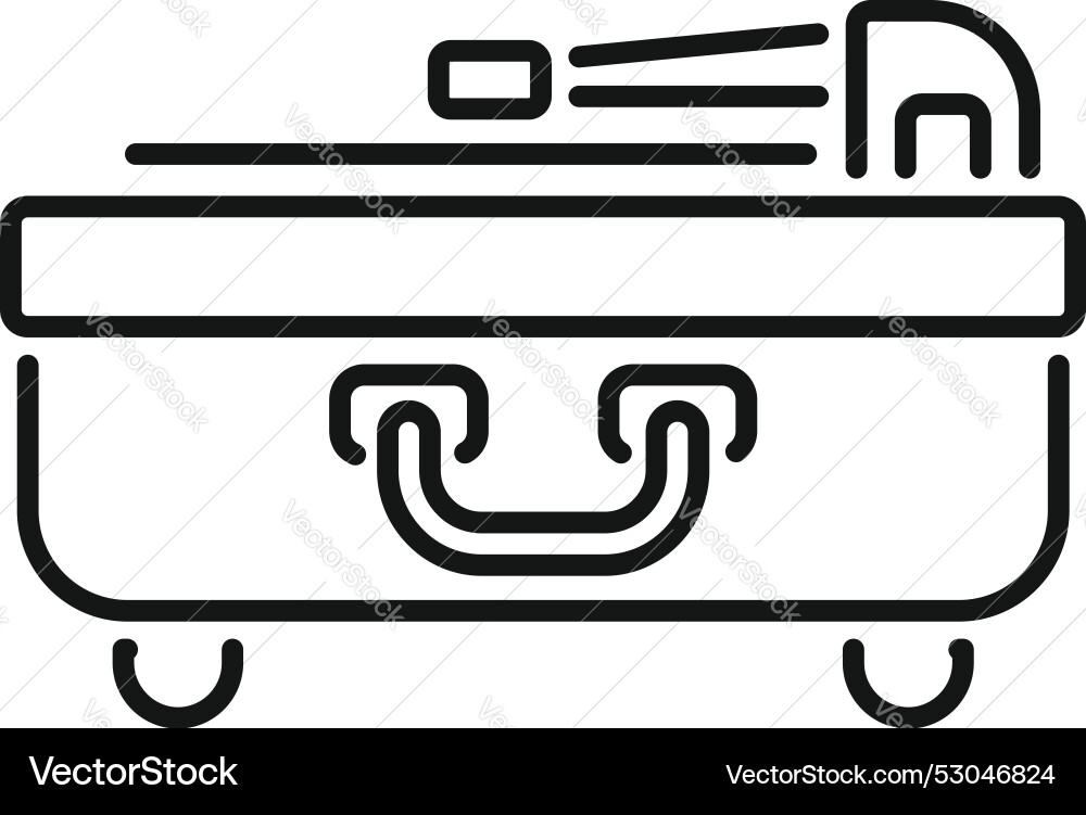 Portable laser engraving machine working Vector Image