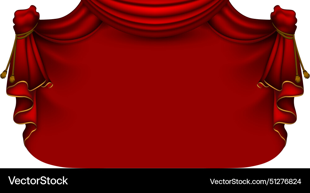 Red royal mantle on a white background realistic Vector Image