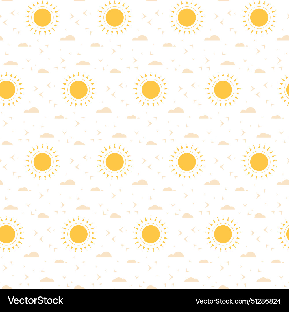 Sun day seamless pattern Royalty Free Vector Image