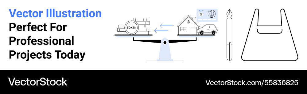 Balance scale comparing industrial progress Vector Image