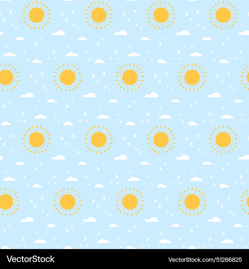 Day sun seamless pattern Royalty Free Vector Image