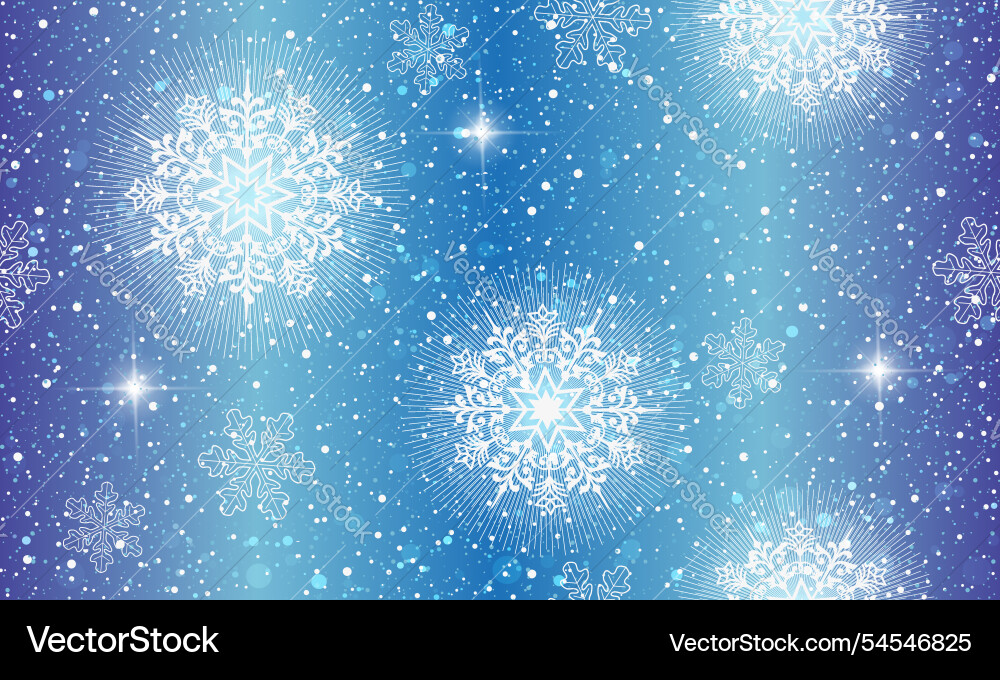 Hand drawn seamless winter pattern Royalty Free Vector Image