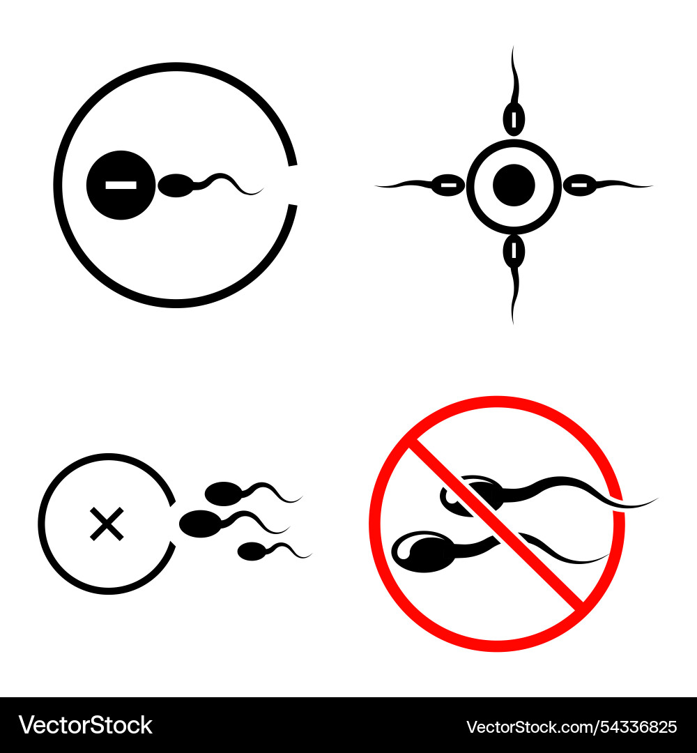 Infertility icon fertilization problems Royalty Free Vector