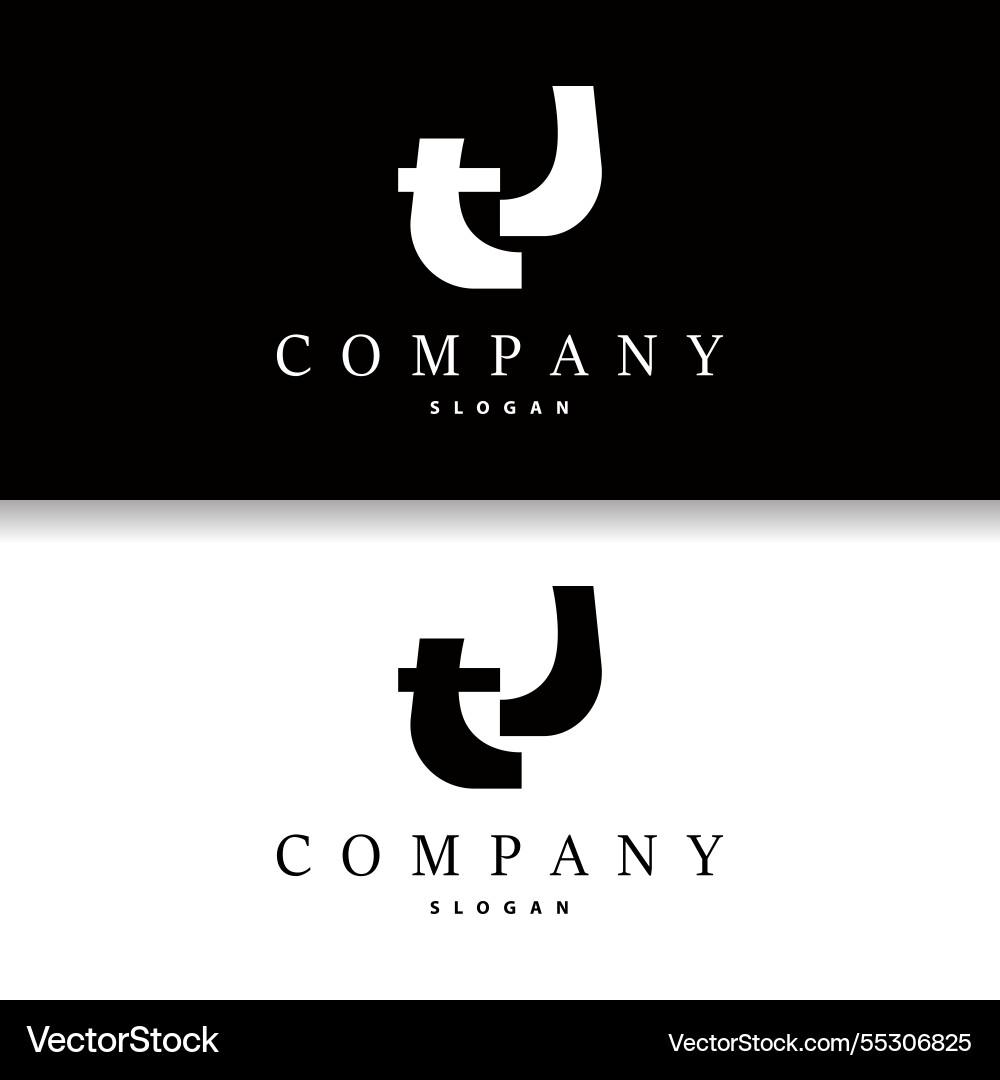 Initial th letter logo modern and luxury Vector Image