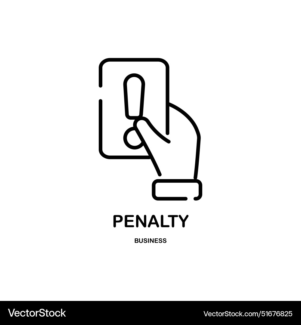 Penalty icon linear from Royalty Free Vector Image