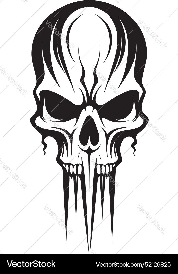 Shadowed symphony abstract skull emblem enigmatic Vector Image