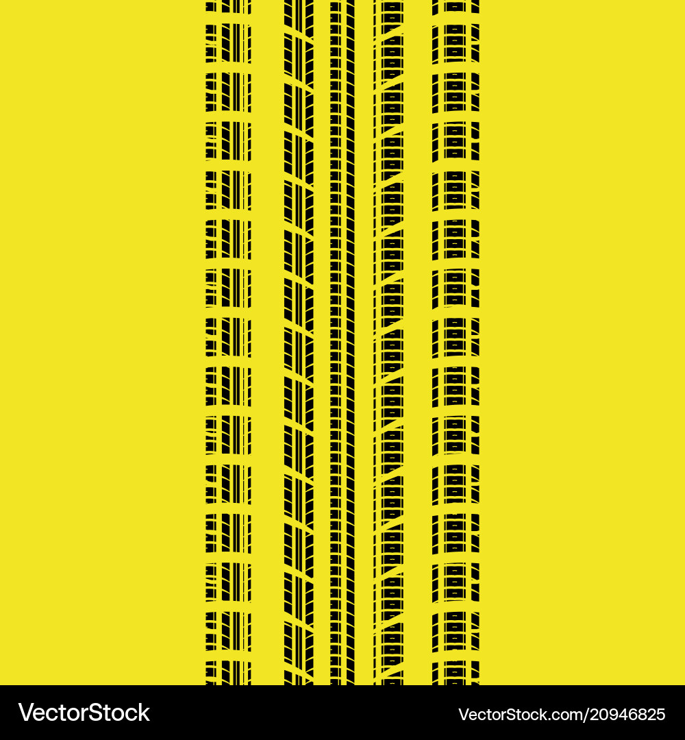 Tire track yellow Royalty Free Vector Image - VectorStock
