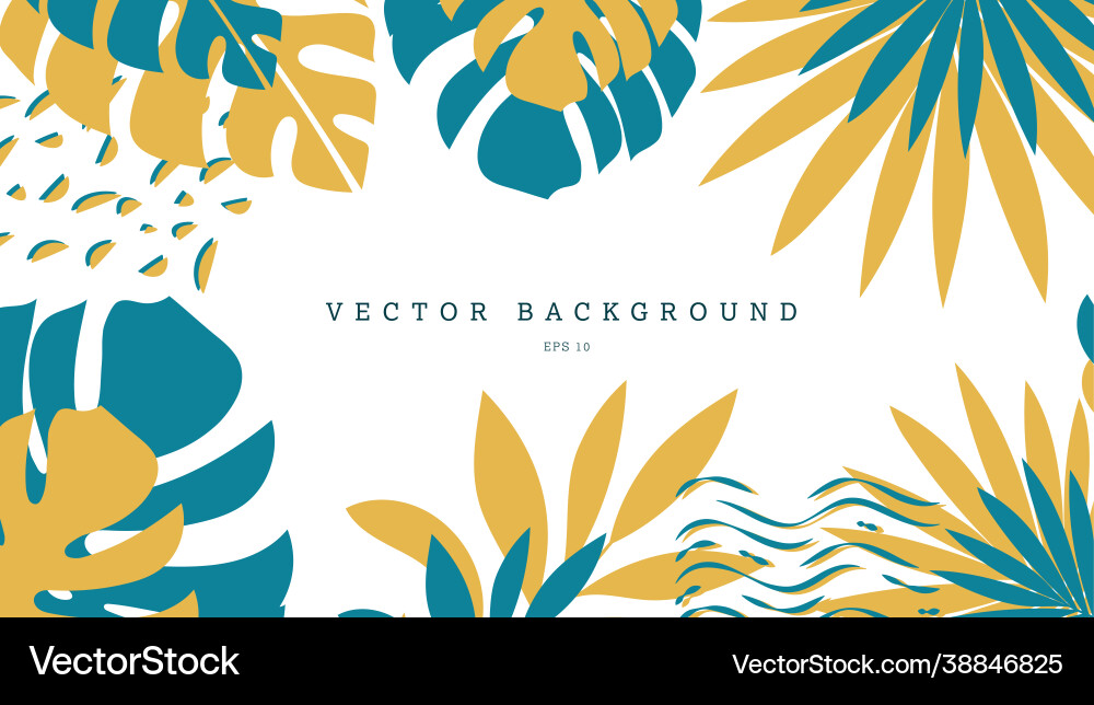 Tropical Leaf Background Royalty Free Vector Image