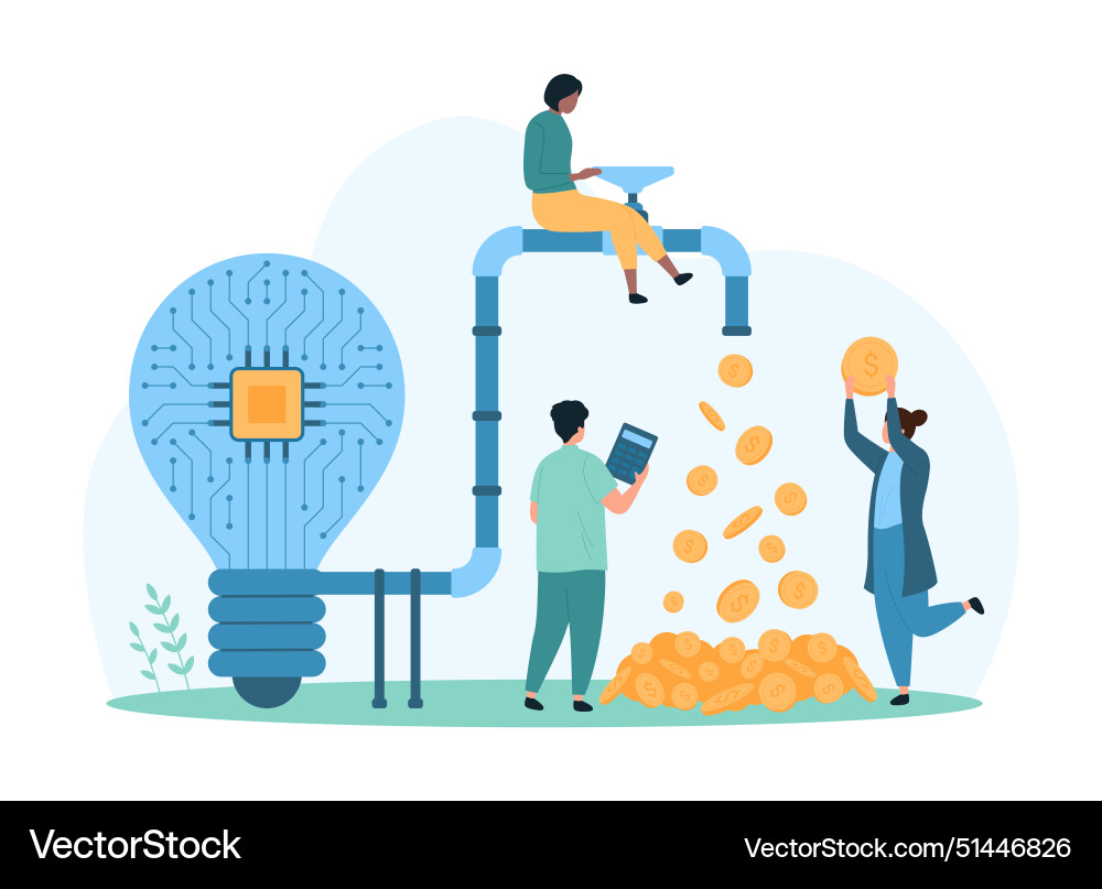 Business ideas to make money monetization tiny Vector Image