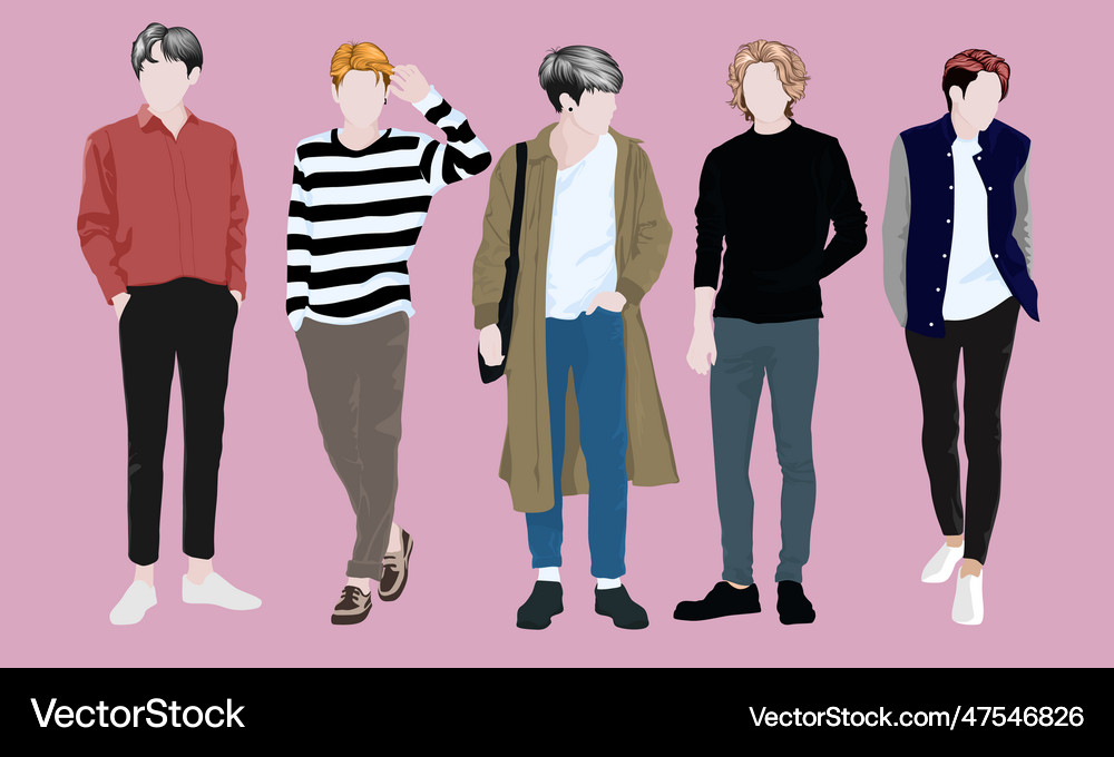 Men fashion style Royalty Free Vector Image - VectorStock