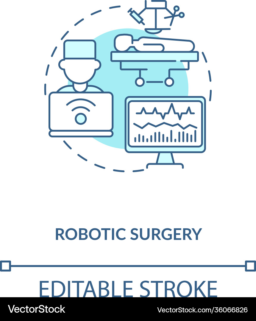 Robotic surgery concept icon Royalty Free Vector Image