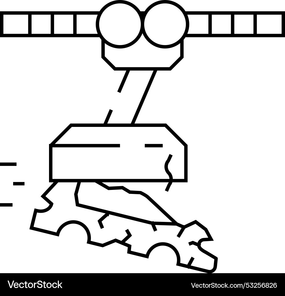 Scrap metal line icon Royalty Free Vector Image