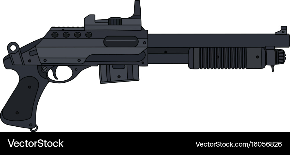 Small pump shotgun Royalty Free Vector Image - VectorStock
