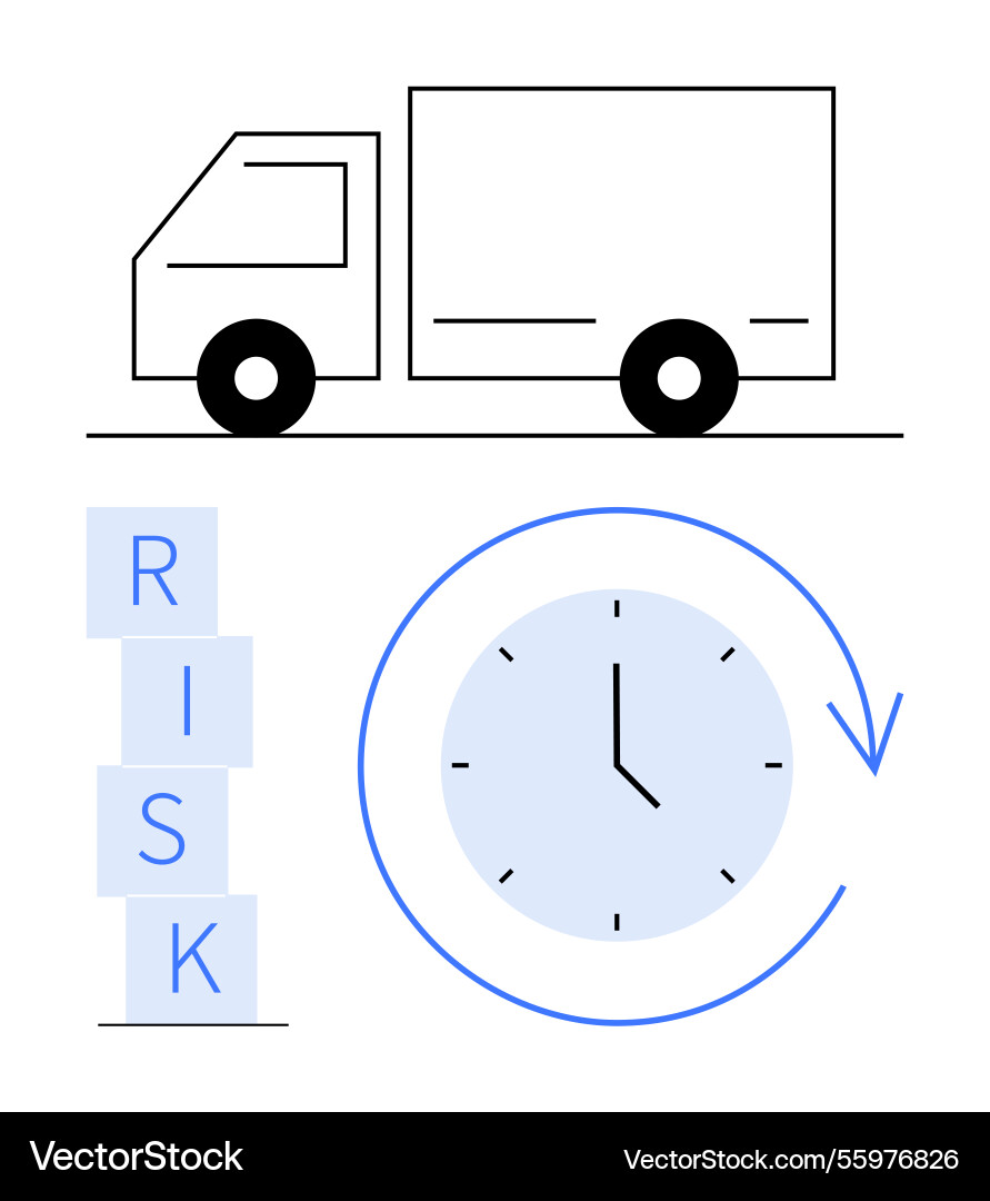 Supply chain risk management concept with delivery