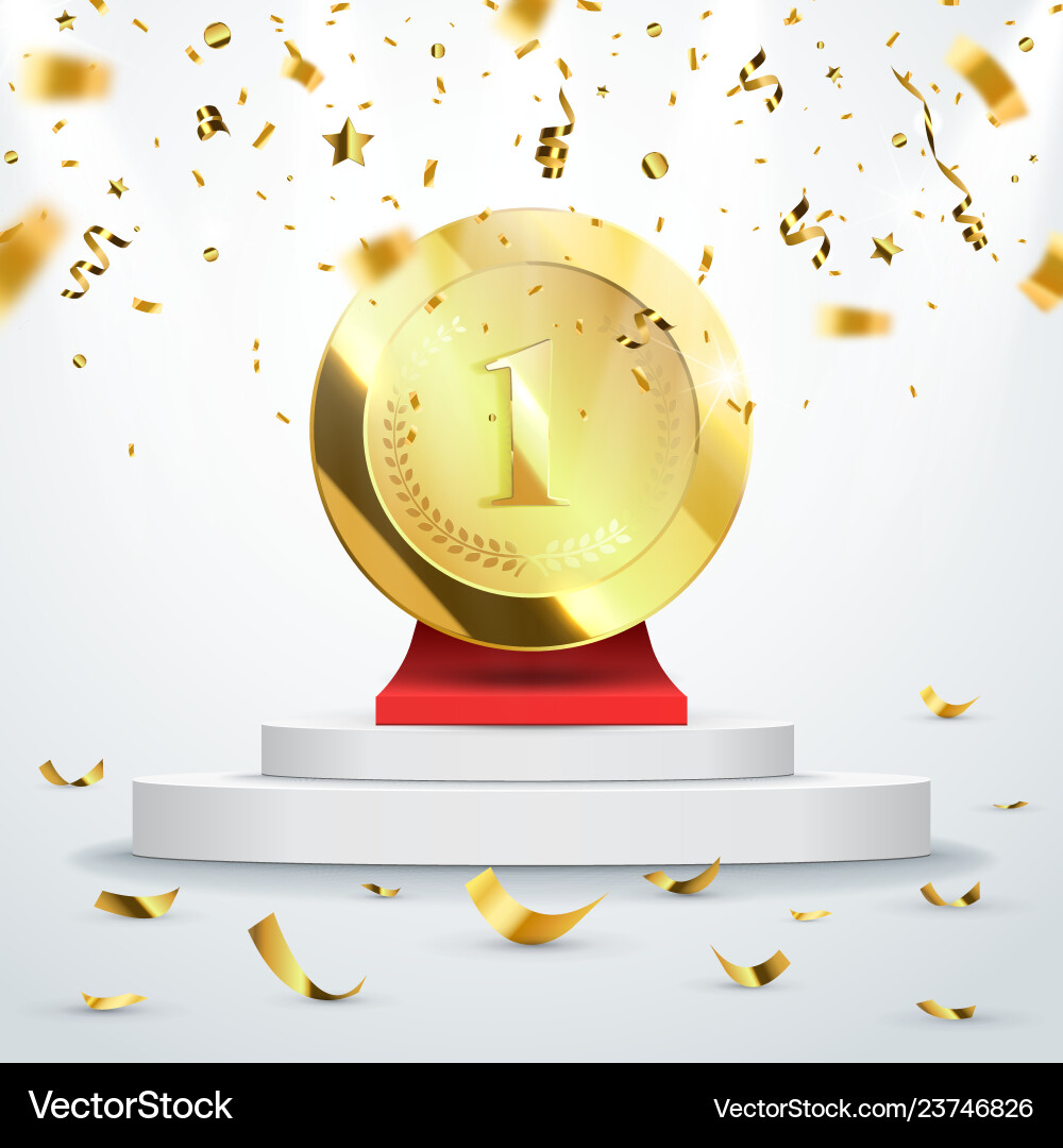 Winner background first place of competition Vector Image