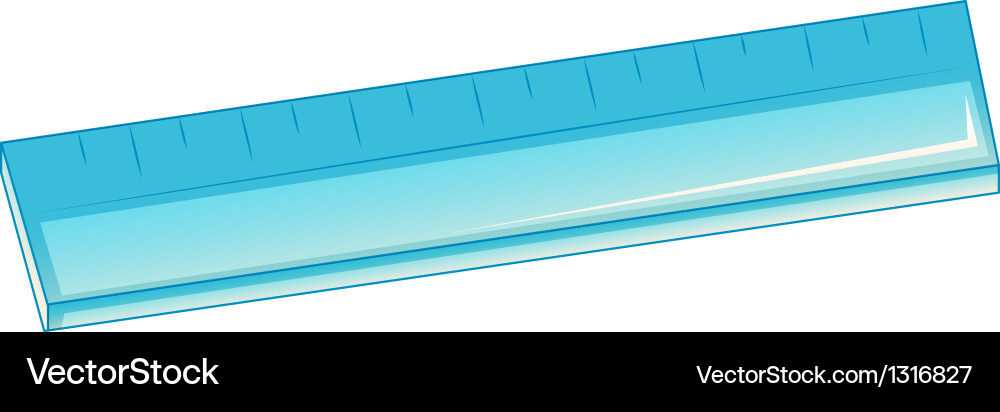 A blue ruler Royalty Free Vector Image - VectorStock