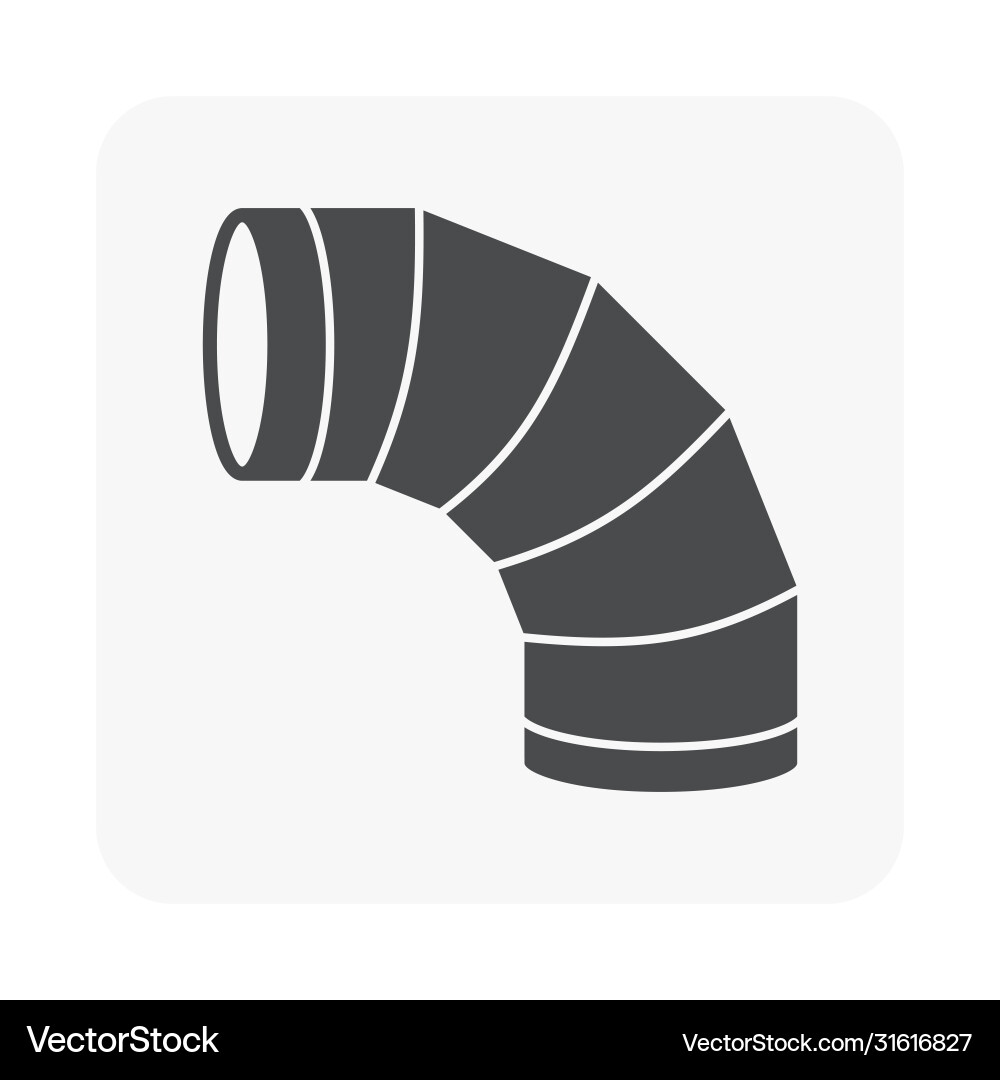 Air duct pipe icon for hvac system Royalty Free Vector Image