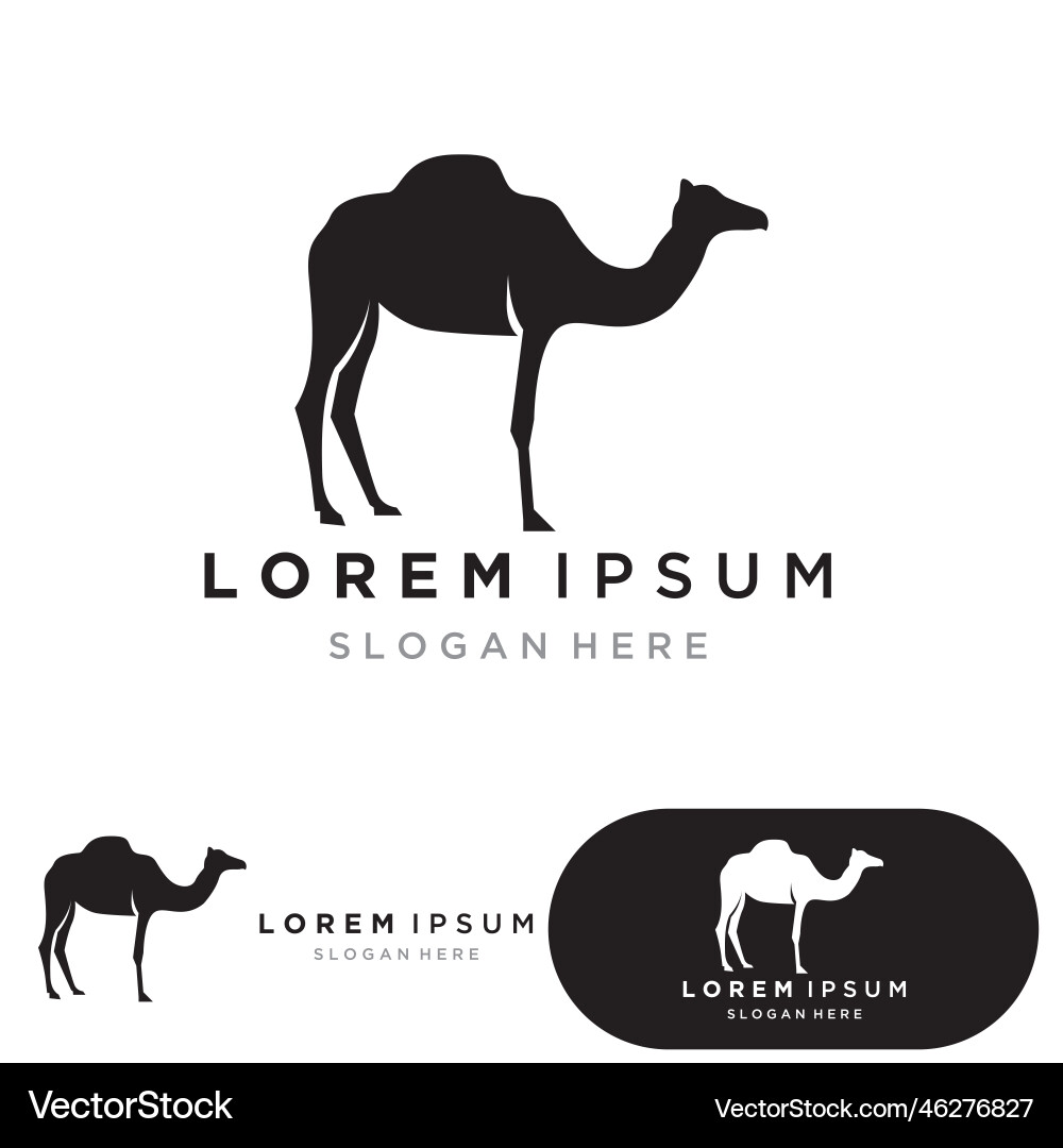 Camel animal symbol logo Royalty Free Vector Image