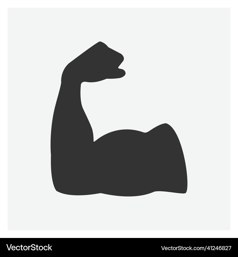 Flexing bicep muscle strength or power arm body Vector Image
