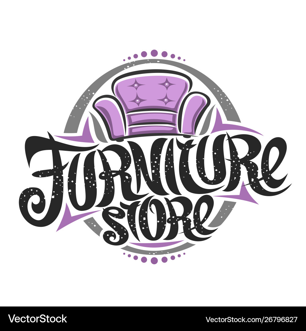 Logo for furniture store Royalty Free Vector Image