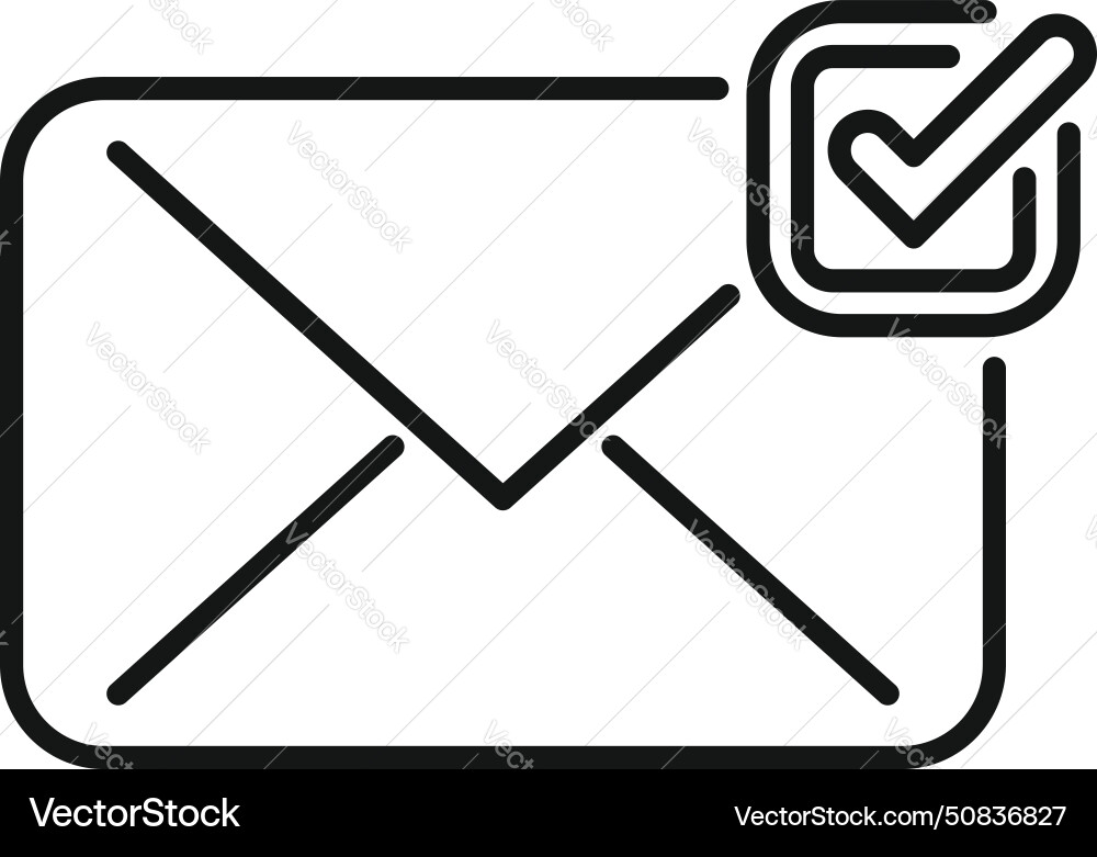 Mail info control icon outline quality Royalty Free Vector