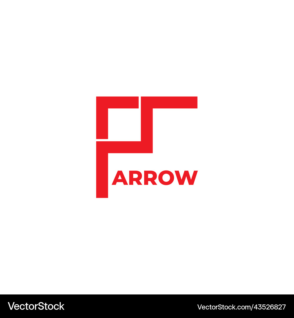 Minimal Geometric Arrow Logo Royalty Free Vector Image