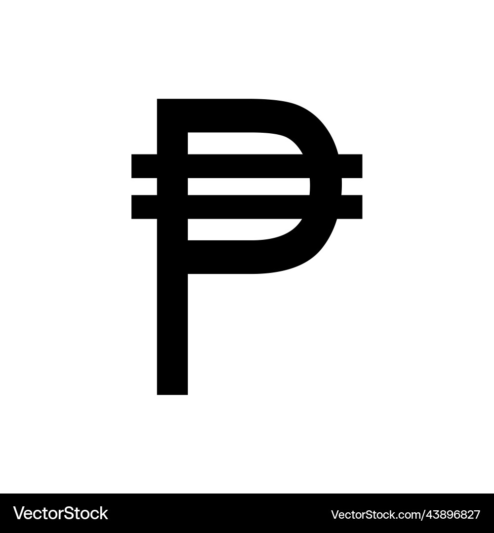 Philippine Peso Currency Sign Royalty Free Vector Image