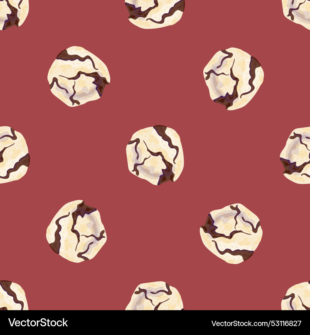 Seamless cookie pattern Royalty Free Vector Image