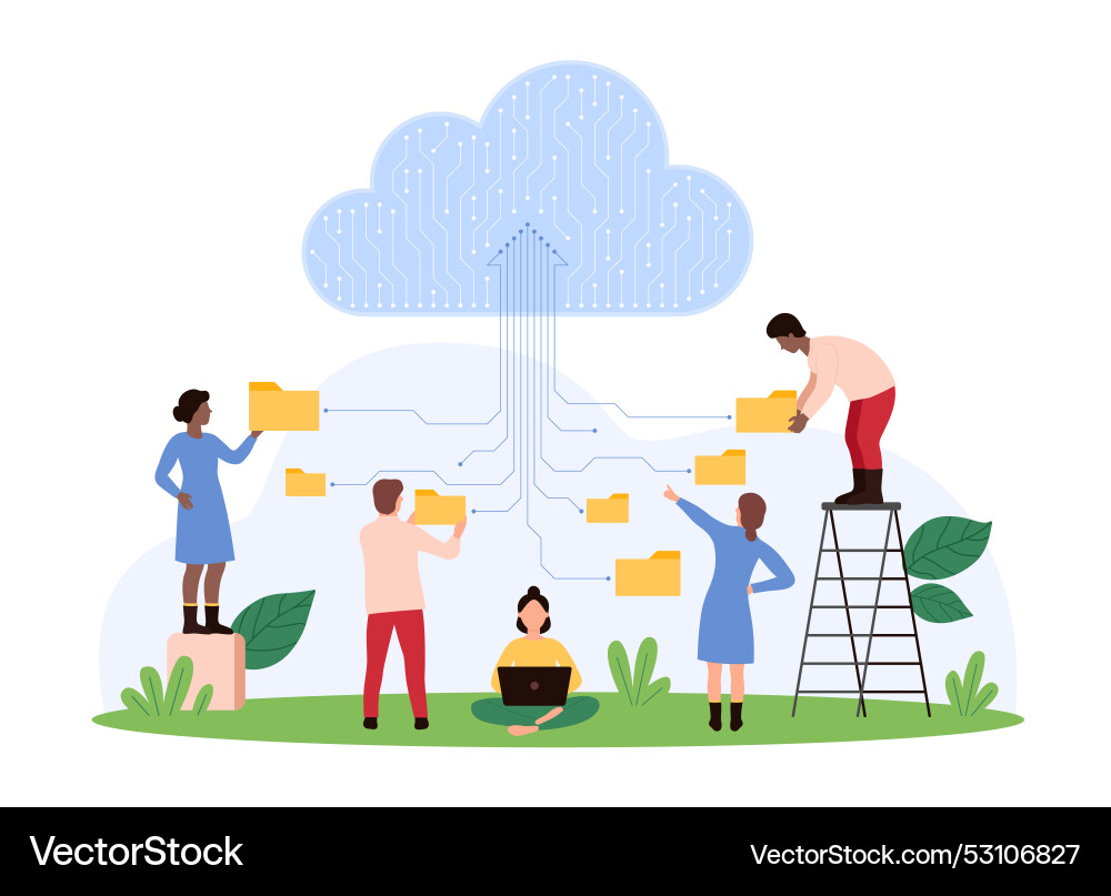 Secure cloud data storage platform for digital Vector Image Secure cloud data storage platform for digital Vector Image