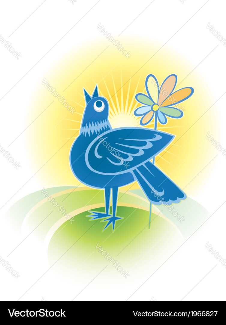 Spring bird Royalty Free Vector Image - VectorStock