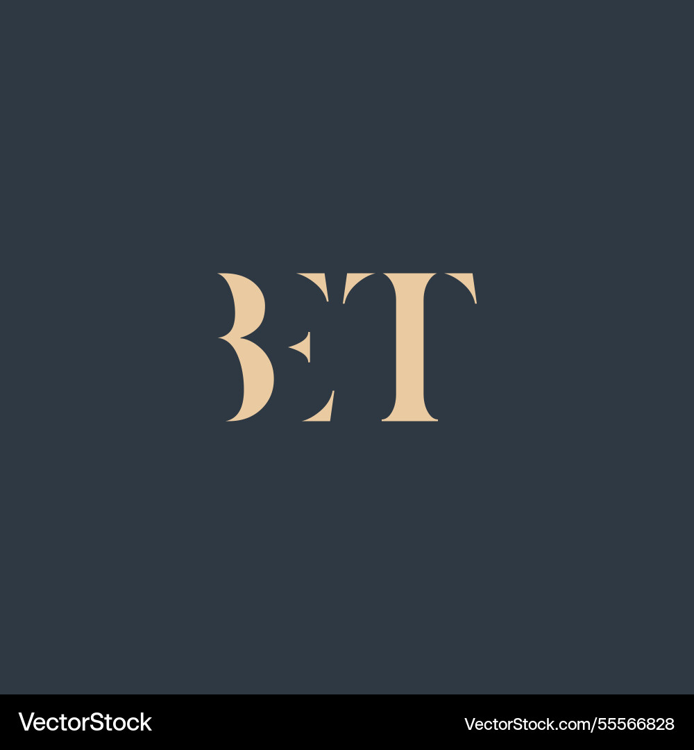 Bet abstract letter logo Royalty Free Vector Image