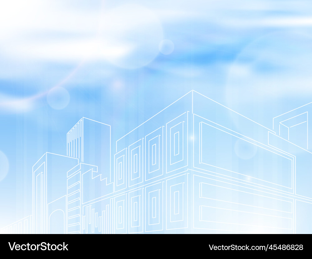 City smart buildings abstract architecture Vector Image