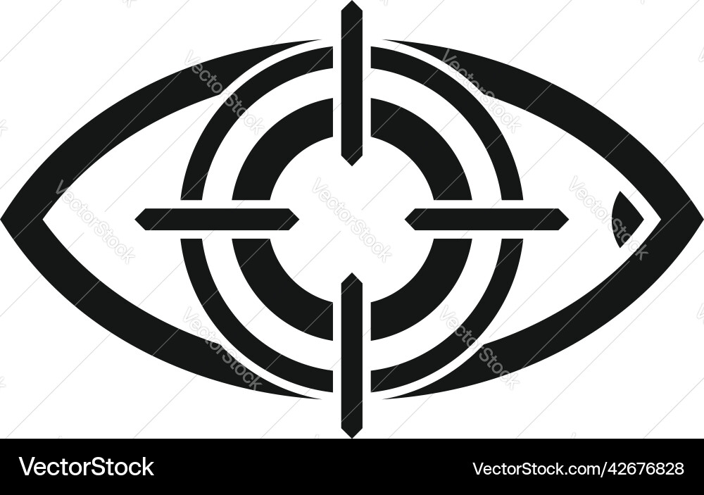 Eye focus icon simple business work Royalty Free Vector