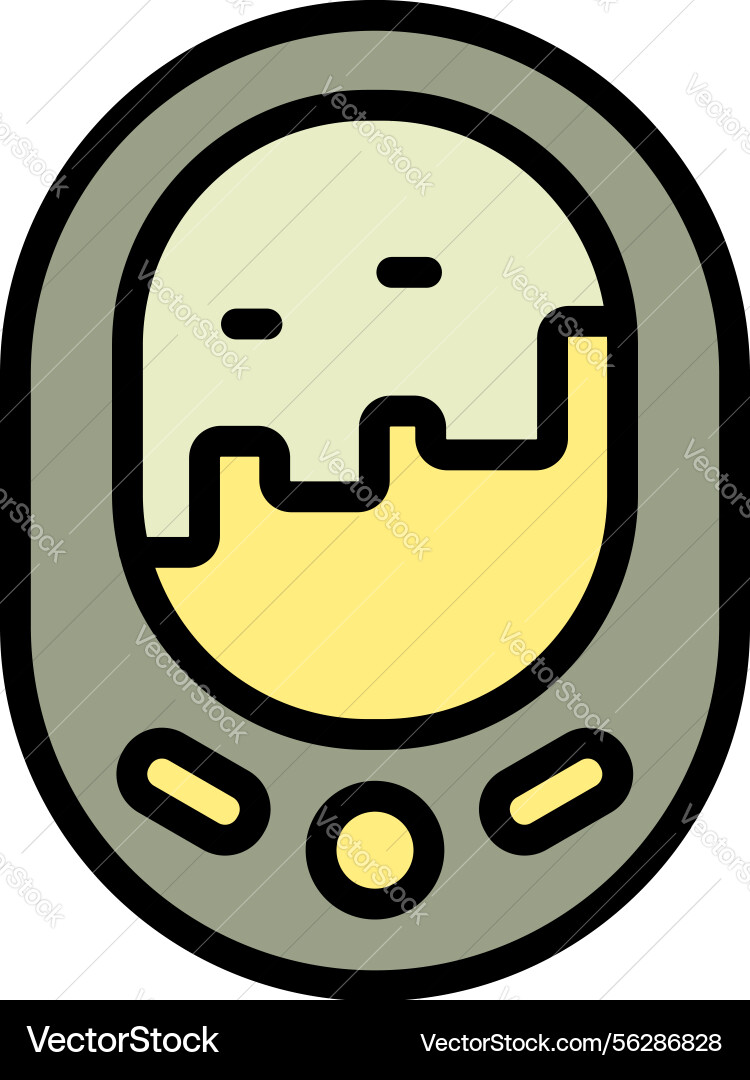 Fish finder icon echo sounder depth Royalty Free Vector