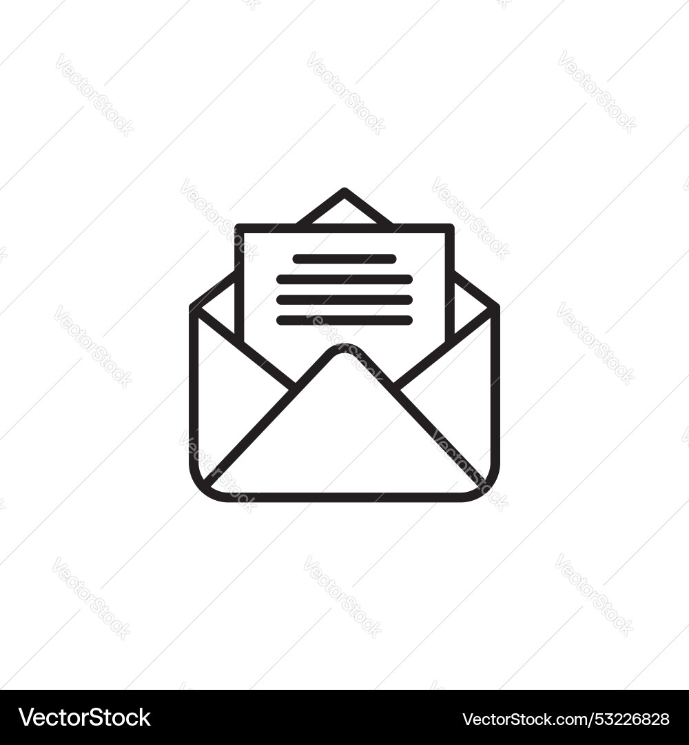 Message icon set email mail envelope symbol Vector Image