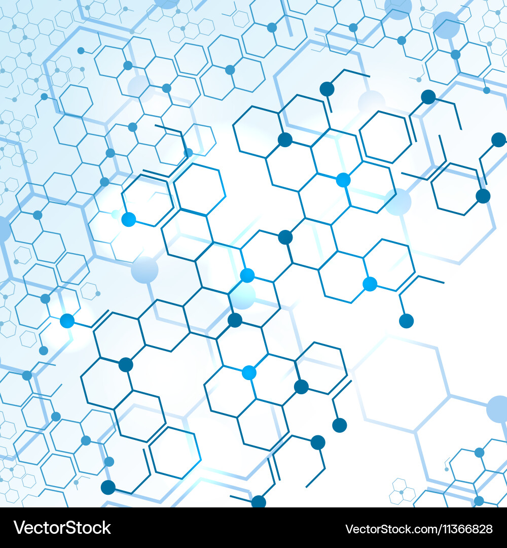 Molecular structure gene elements Royalty Free Vector Image