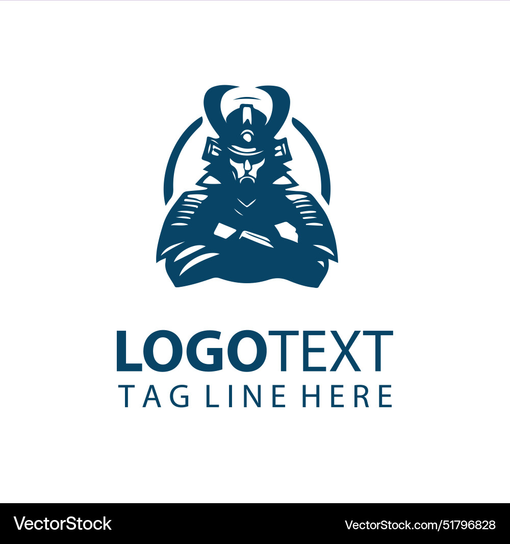 Samurai logo Royalty Free Vector Image - VectorStock