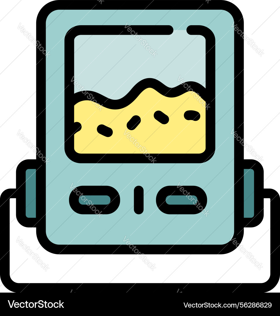 Fish finder color icon echo sounder depth Vector Image