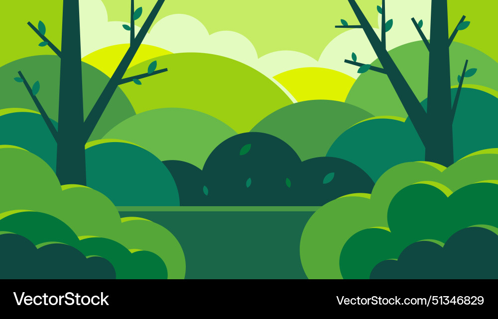 Forest trees background Royalty Free Vector Image